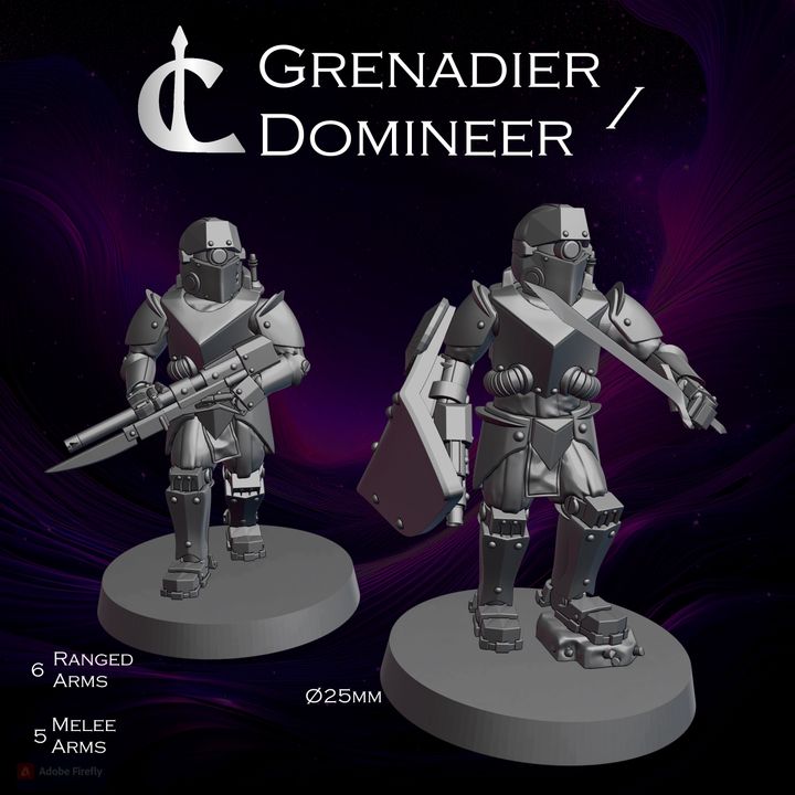 3D Printable Grenadier / Domineer Squad - Presupported by Weeping Stars