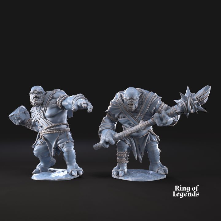 3D Printable 2x Anagar Trolls | Dead City | Rinf of Legends by Davale ...
