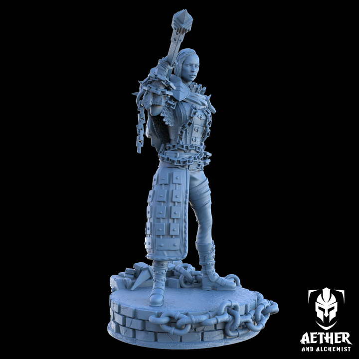3D Printable Eryndra Blackthorn by Aether and Alchemist