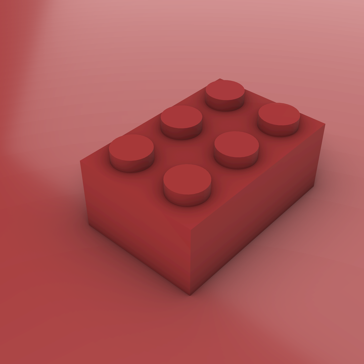 3D Printable LEGO Brick - 2X3 by VLAD-MARIUS