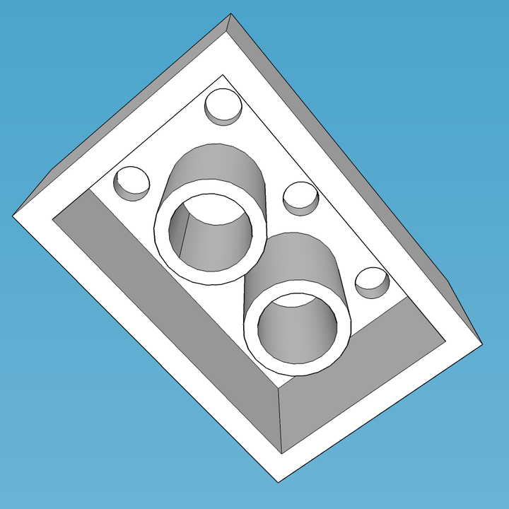 3D Printable LEGO Brick - 2X3 by VLAD-MARIUS