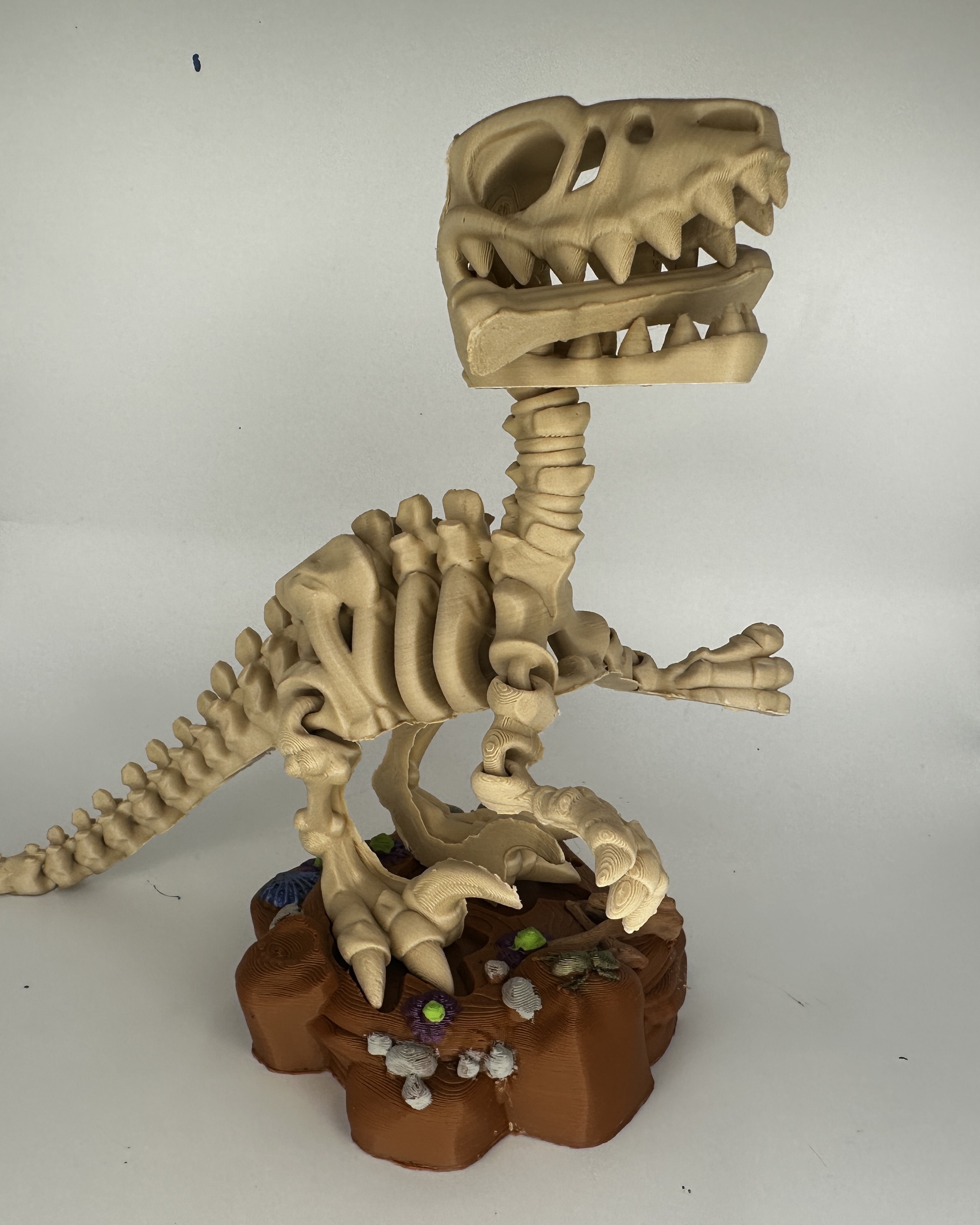3D Printable Flexi Factory Skeleton Raptor Dinosaur (Velociraptor) by ...
