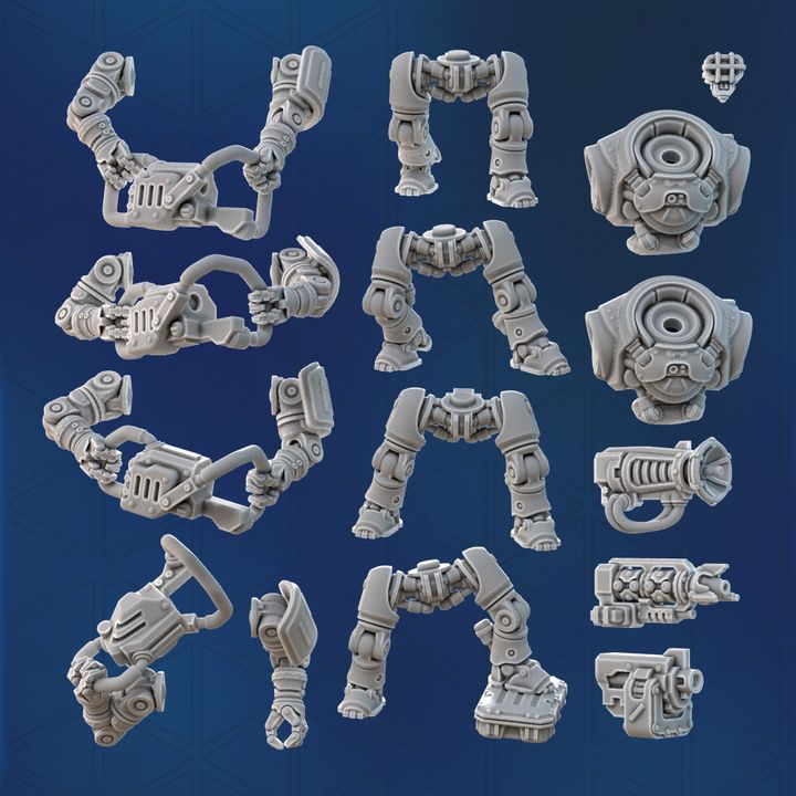 3D Printable Supermassive Space Dwarves: Thunderdroids by Treadhead Rad