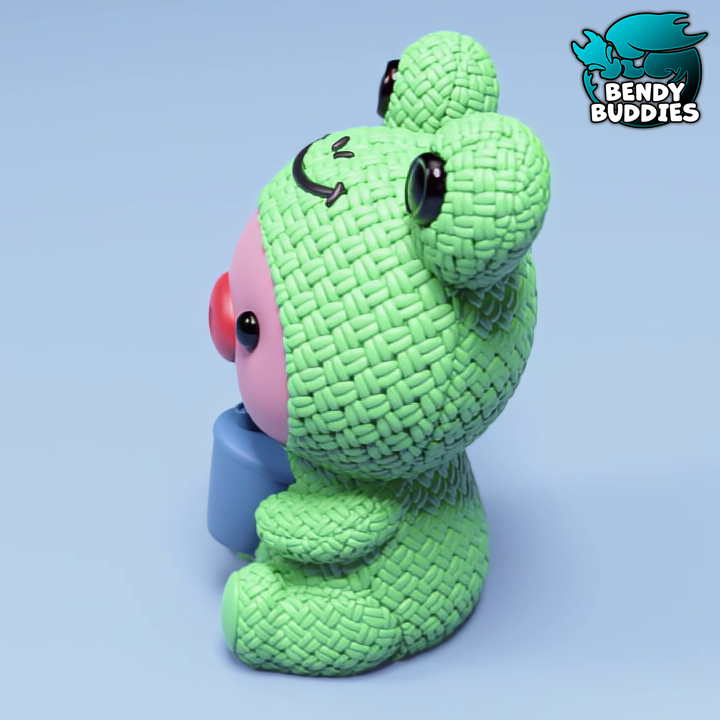 3D Printable Piggy Frog Costume / Cute Knitted Beast Model ...