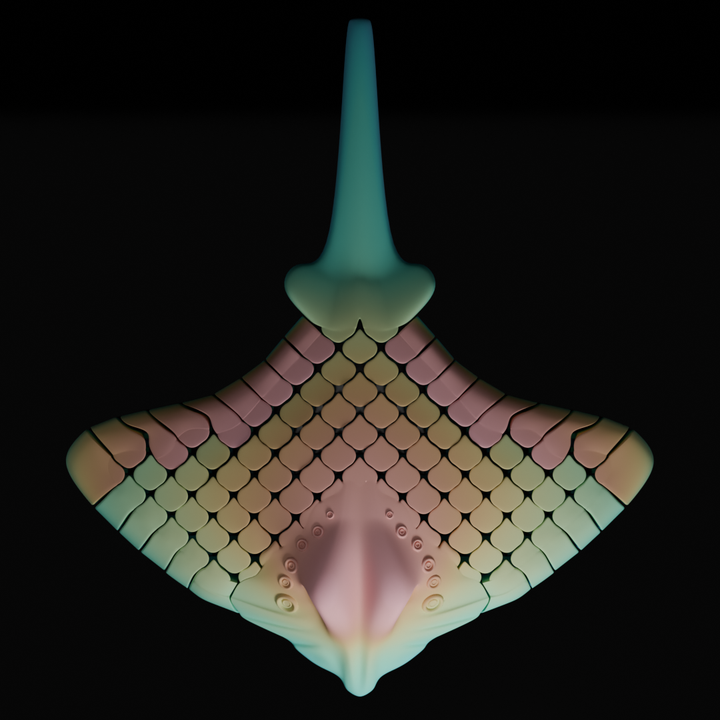3D Printable Flexi Stingray (Manta Ray) by ArtiVIVO