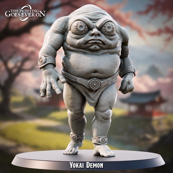 3D Printable Yokai Demon - Presupported by The Printing Goes Ever On