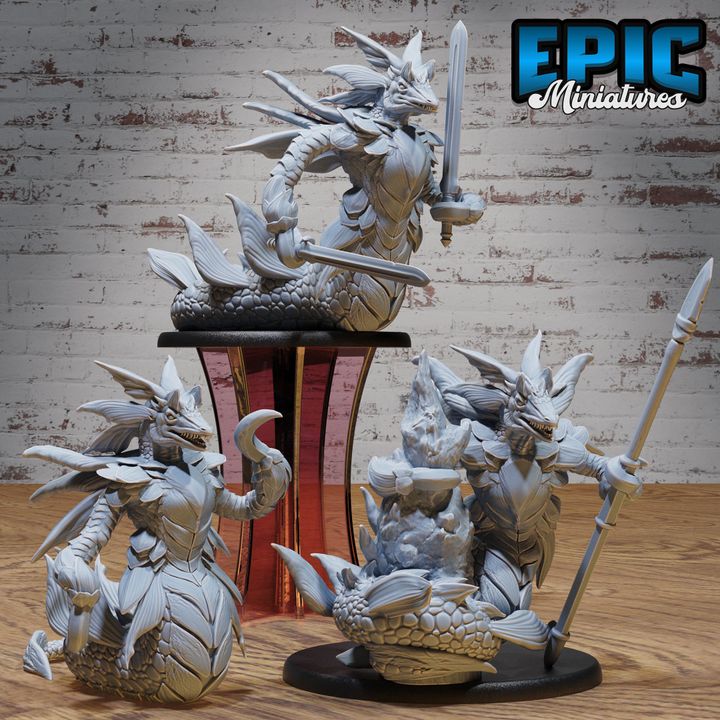 3D Printable Wastrilith Water Demon Set / Aquatic Devil Warrior ...