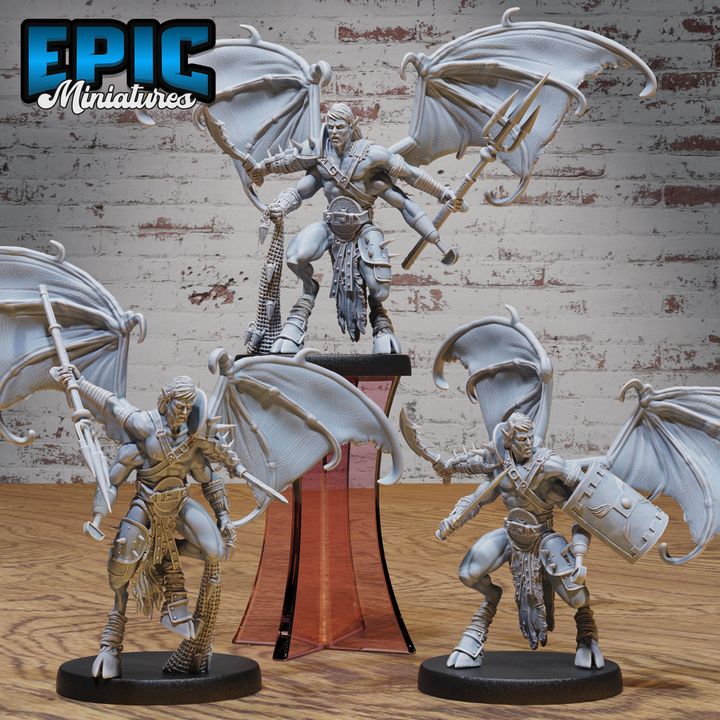 3D Printable Pit Fighter Devil Set / Demonic Gladiator / Humanoid Slave ...