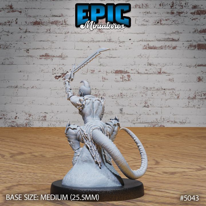 3D Printable Tail Devil Kneel / Demon Warrior / Demonic Beast / Diablo ...