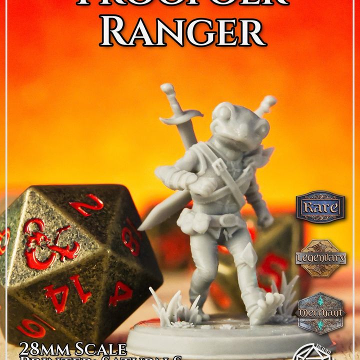 3D Printable Frogfolk Ranger by M3DM