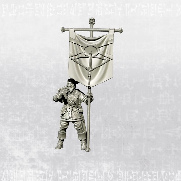 3D Printable REINHARDT'S BANNERMEN WITH SYMBOLS by Ezipion Digital Store