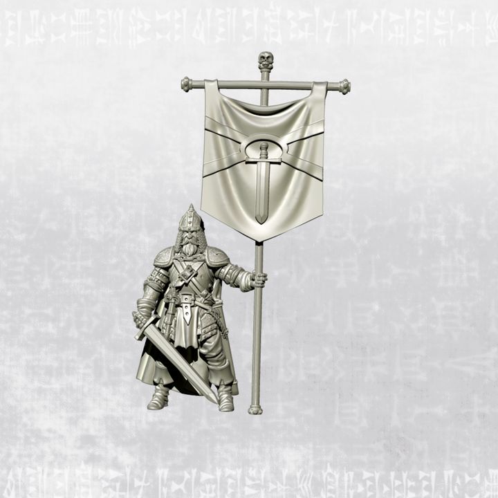 3D Printable REINHARDT'S BANNERMEN WITH SYMBOLS by Ezipion Digital Store