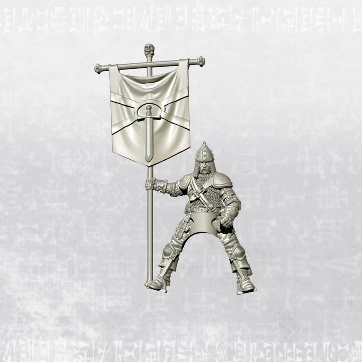 3D Printable REINHARDT'S BANNERMEN WITH SYMBOLS by Ezipion Digital Store