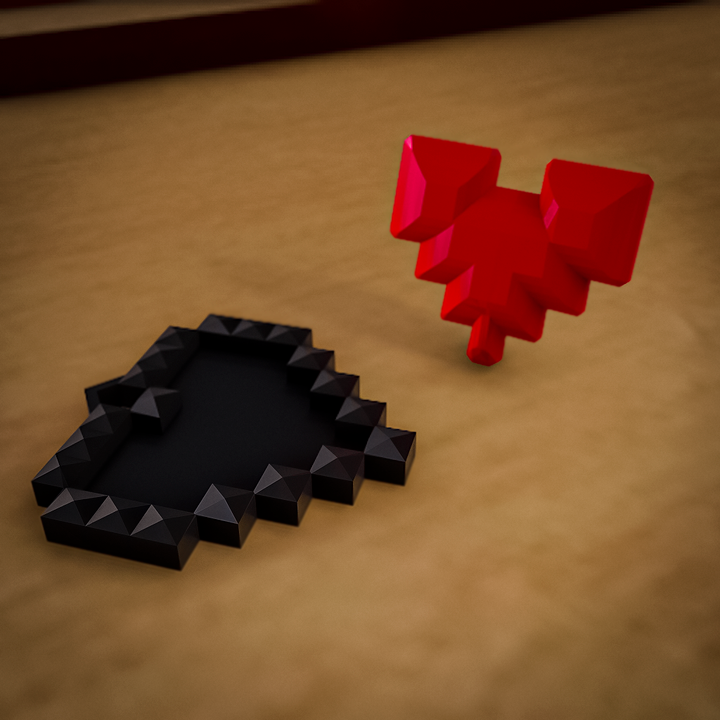 3D Printable Zelda Pixel Heart Keychain - Printable Design by TORRES3D ...