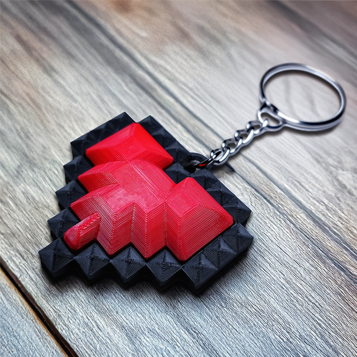 3D Printable Zelda Pixel Heart Keychain - Printable Design by TORRES3D ...