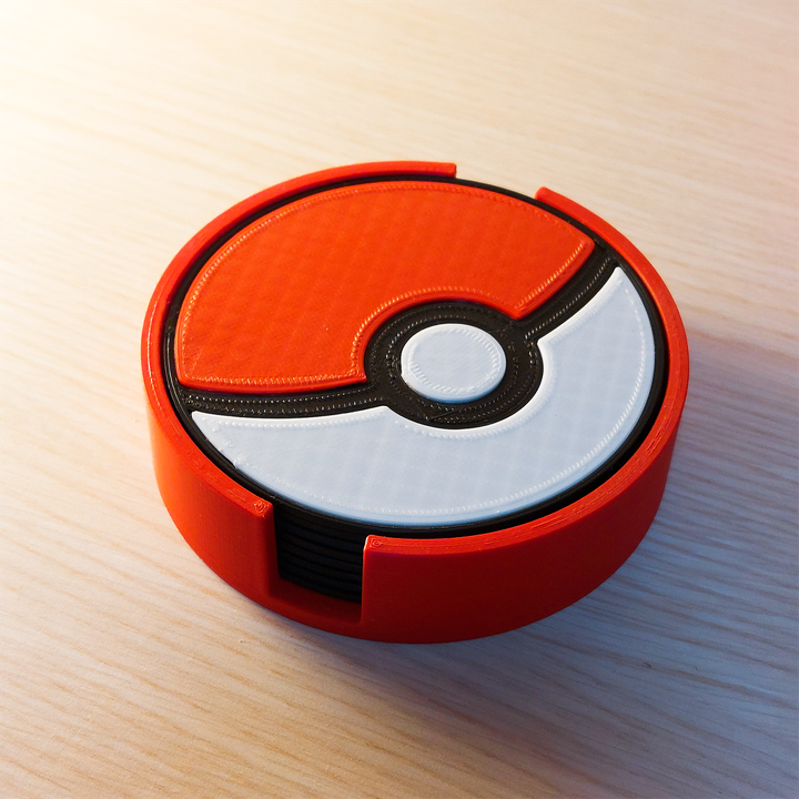 3D Printable Pokeball Coaster - Fun & Functional | Pokemon Coaster ...