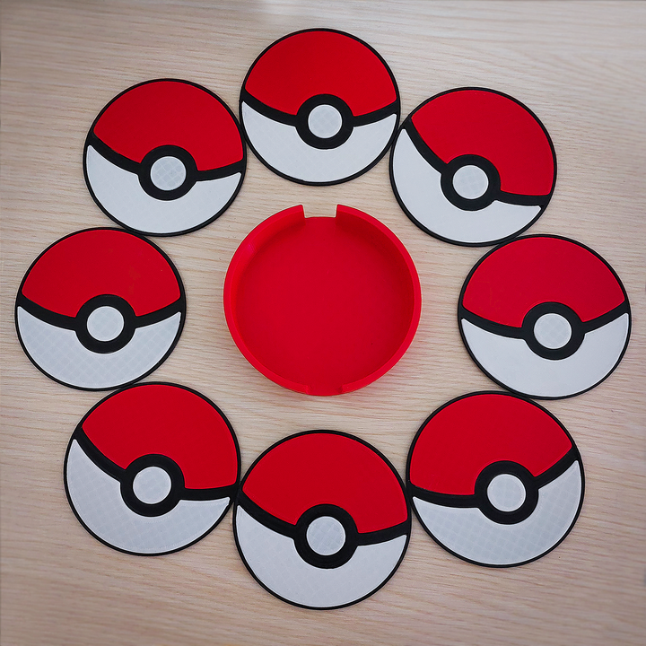 3D Printable Pokeball Coaster - Fun & Functional | Pokemon Coaster ...