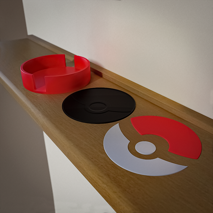 3D Printable Pokeball Coaster - Fun & Functional | Pokemon Coaster ...