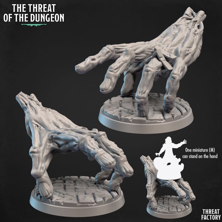 3D Printable Giant undead crawling hand - Bigby's hand by Threat Factory