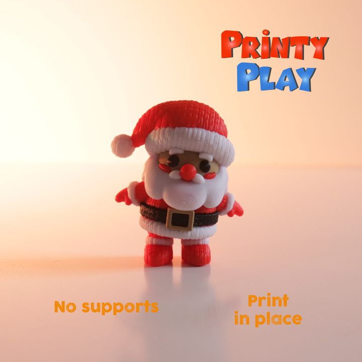 3D Printable Cute mini Santa Flexi by Nestor Aaron