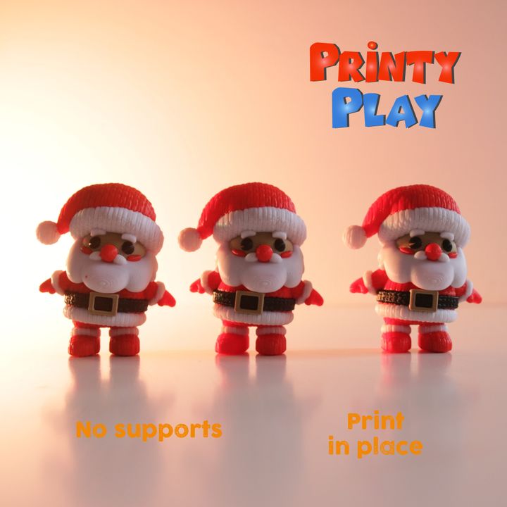 3D Printable Cute mini Santa Flexi by Nestor Aaron