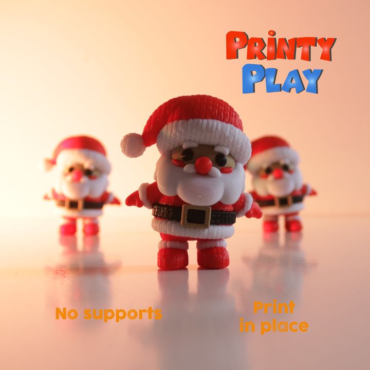 3D Printable Cute mini Santa Flexi by Nestor Aaron
