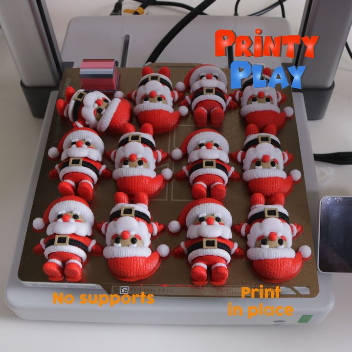 3D Printable Cute mini Santa Flexi by Nestor Aaron