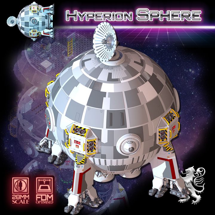 3D Printable Hyperion Sphere Dropship by 2nd Dynasty