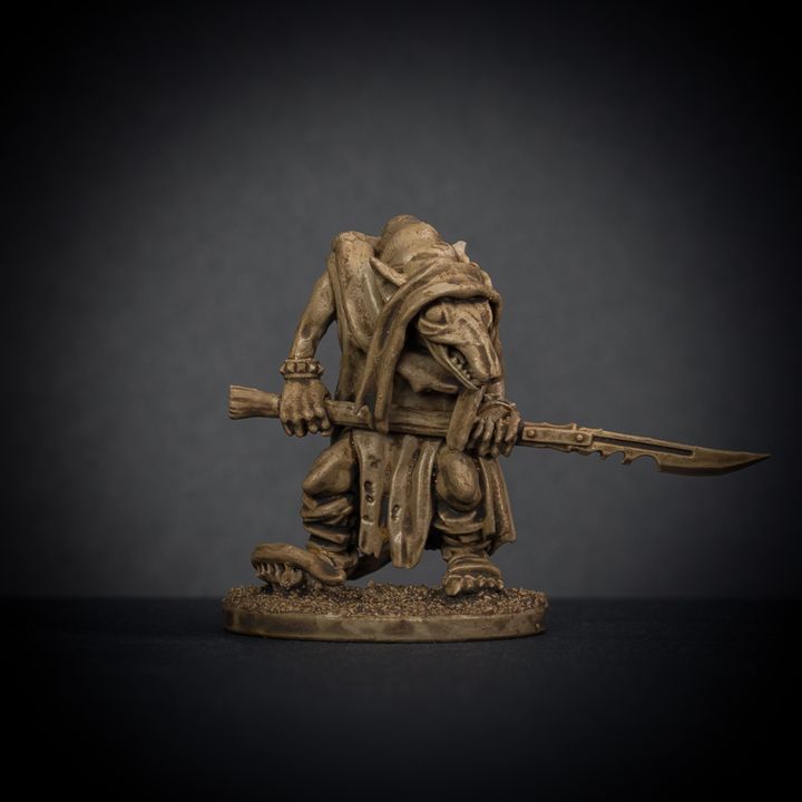 3D Printable Ratman Spear 2 by Knucklebones Miniatures