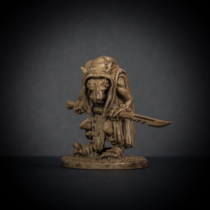 3D Printable Ratman Spear 2 by Knucklebones Miniatures