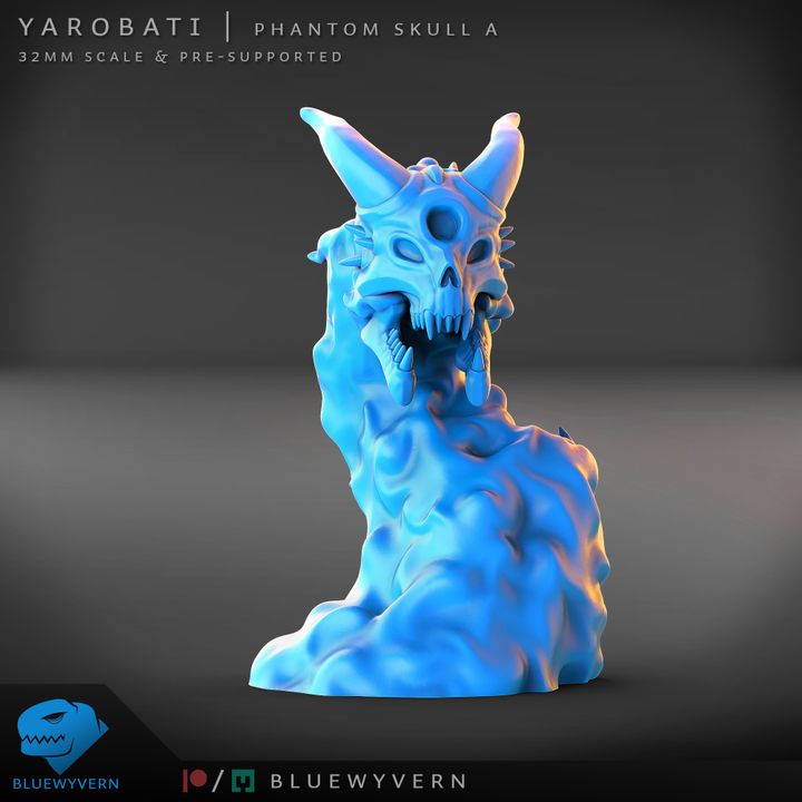 3D Printable Yarobati - Phantom Skull A by BlueWyvern