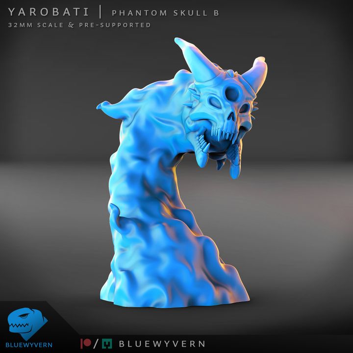 3D Printable Yarobati - Phantom Skull B by BlueWyvern