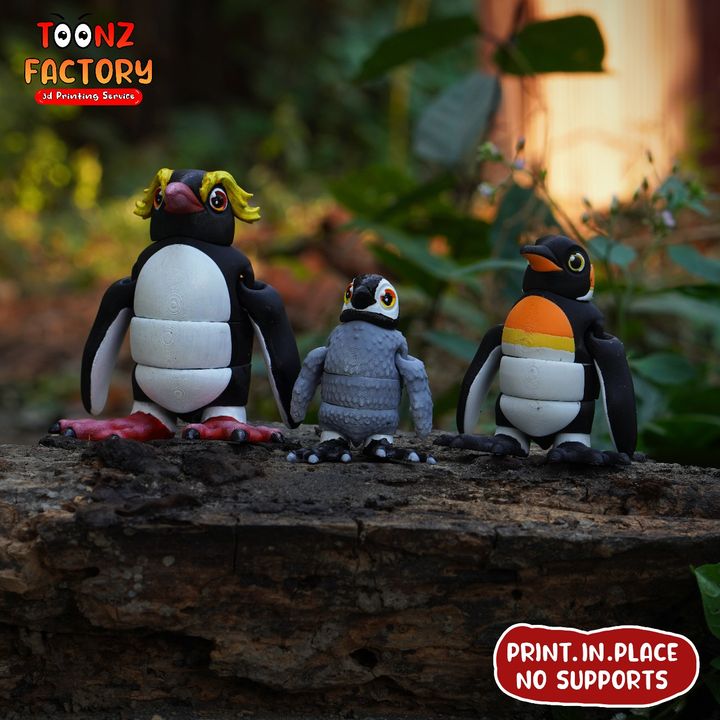 3D Printable Flexi Penguins by Toonz Factory