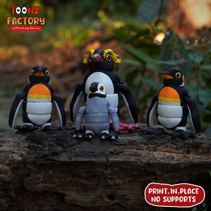 3D Printable Flexi Penguins by Toonz Factory