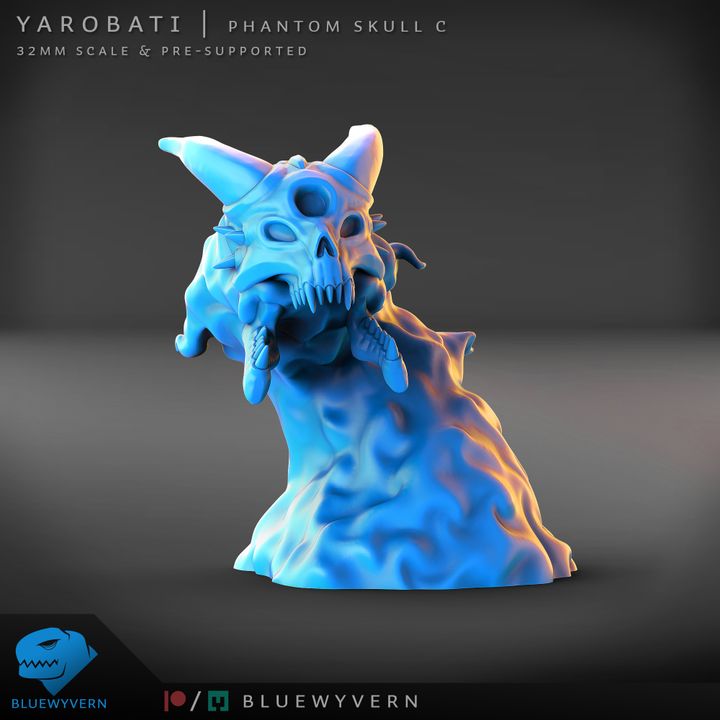 3D Printable Yarobati - Phantom Skull C by BlueWyvern