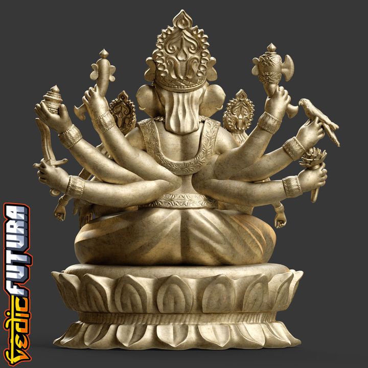 3D Printable Ganesha with Riddhi and Siddhi: Bestower of Dual ...