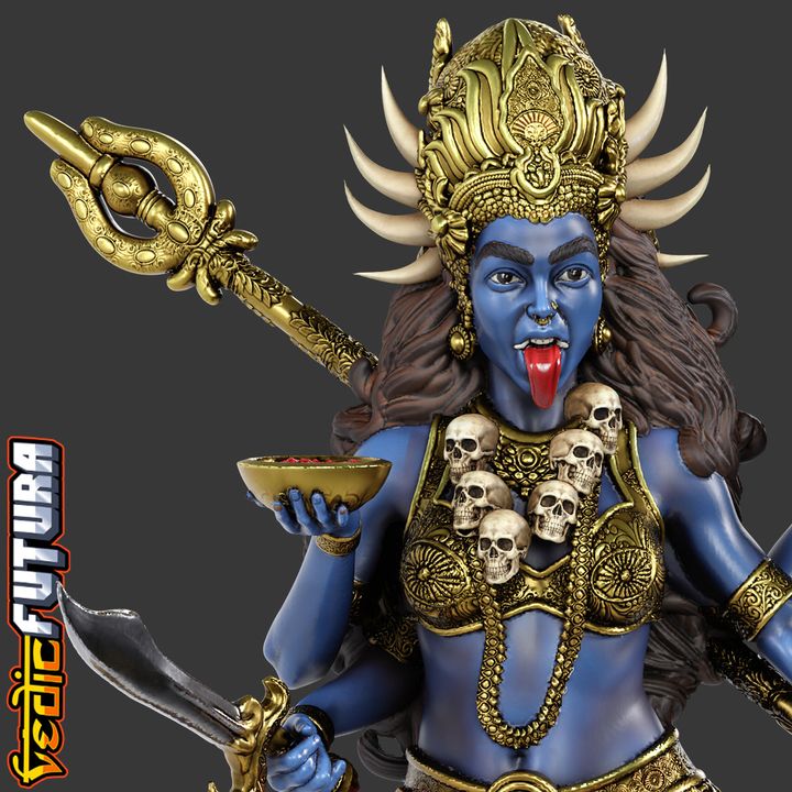 3D Printable Kali - Empress of Time and Transformation by VedicFutura