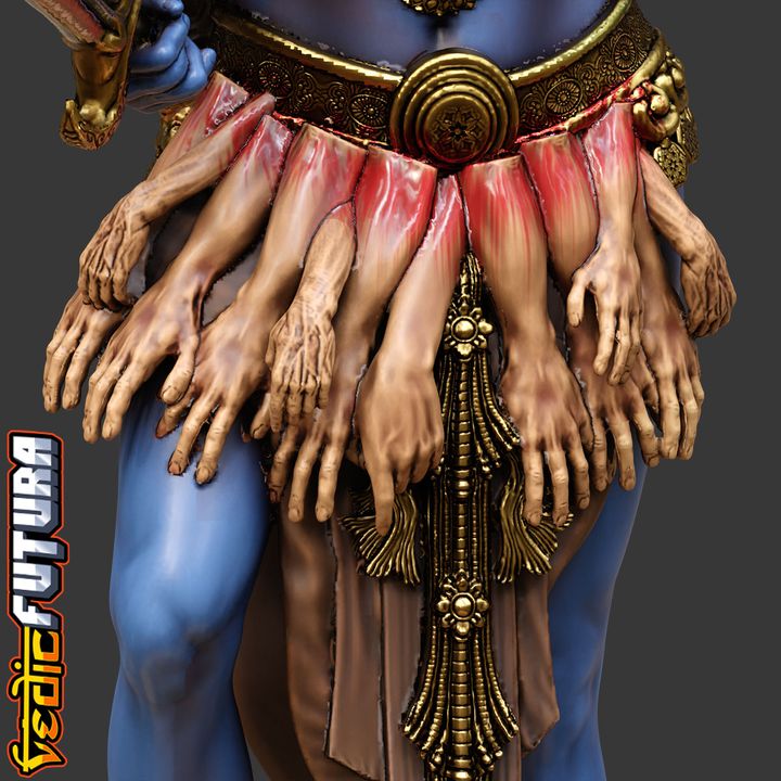 3D Printable Kali - Empress of Time and Transformation by VedicFutura