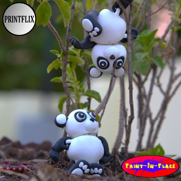 3D Printable FLEXI TINY PANDA by Printflix