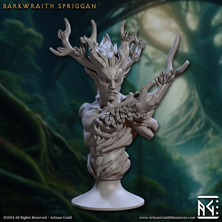 3D Printable Barkwraith Spriggans Busts by Artisan Guild
