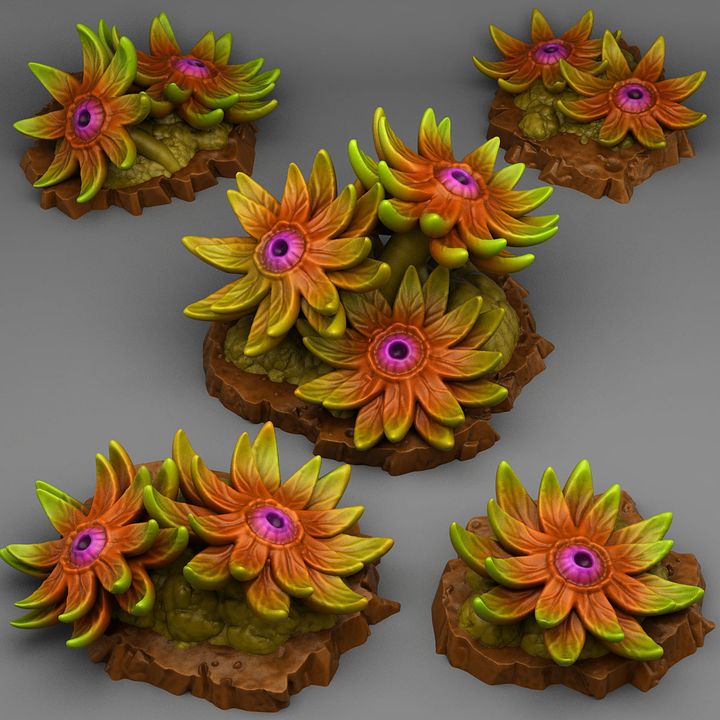 3D Printable MYSTIC EYE FLOWERS by Fantastic Plants And Rocks