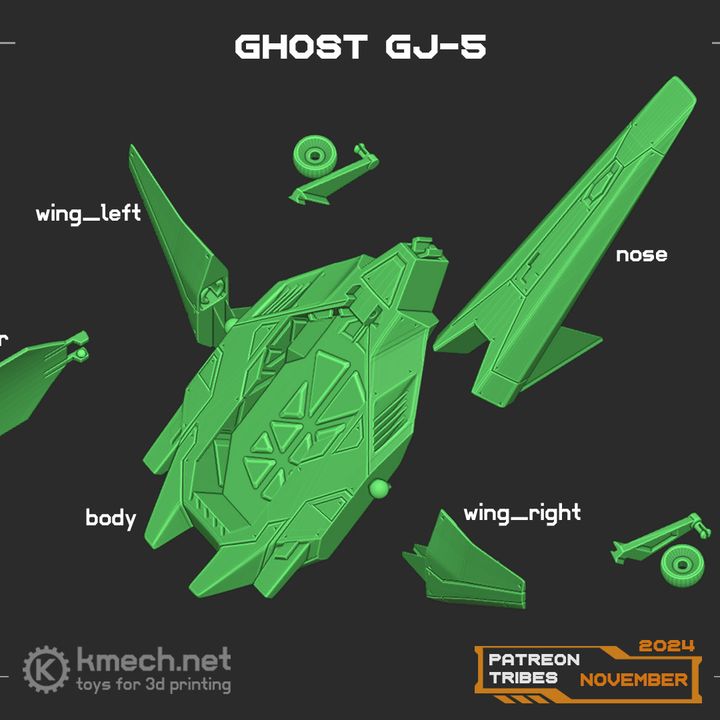 3D Printable GHOST aircraft by Kmech