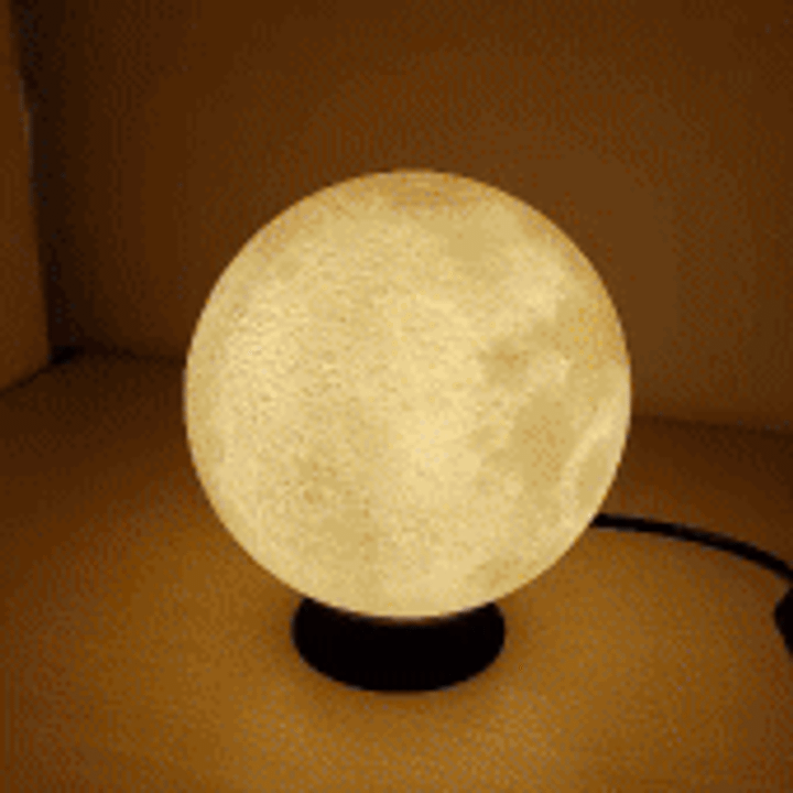 3D Printable Realistic Moon Lamp 15cm - Perfect Gift & Bedroom Decor by ...