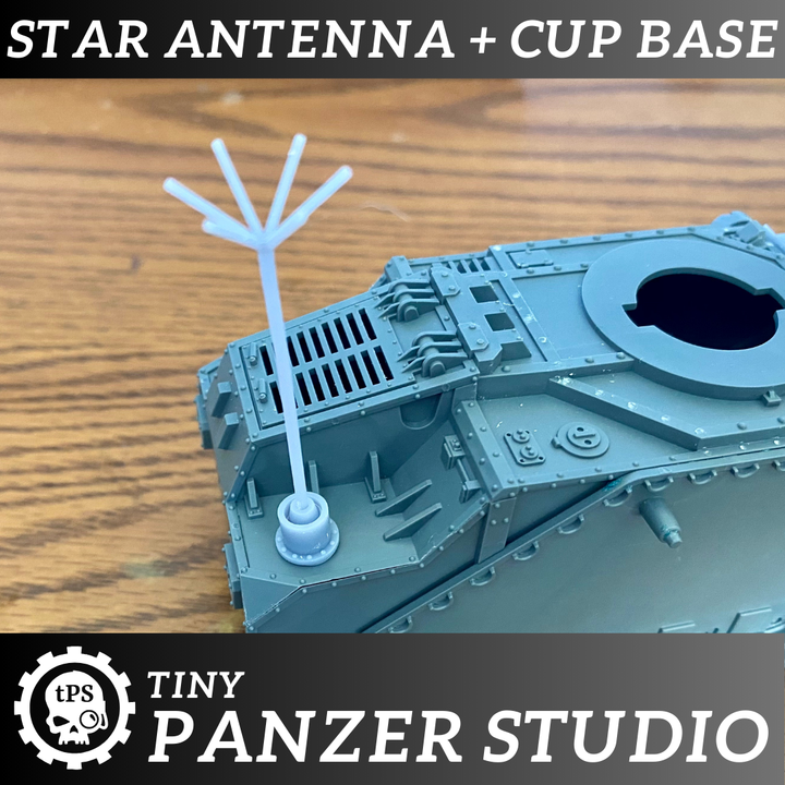 3D Printable Antenna pack for vehicles (presupported) by Tiny Panzer Studio