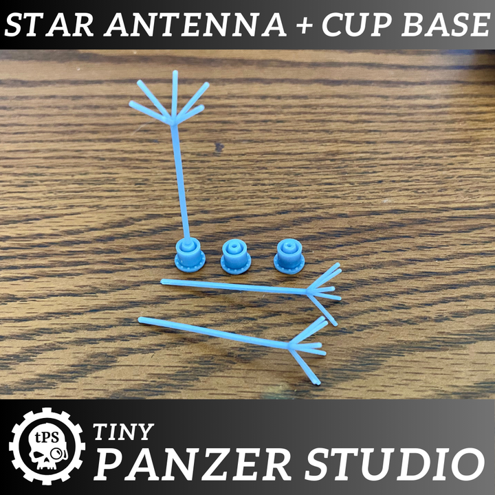 3D Printable Antenna pack for vehicles (presupported) by Tiny Panzer Studio