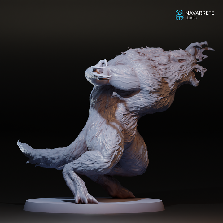 3D Printable Werewolf (Pose #3) by Navarrete Studio