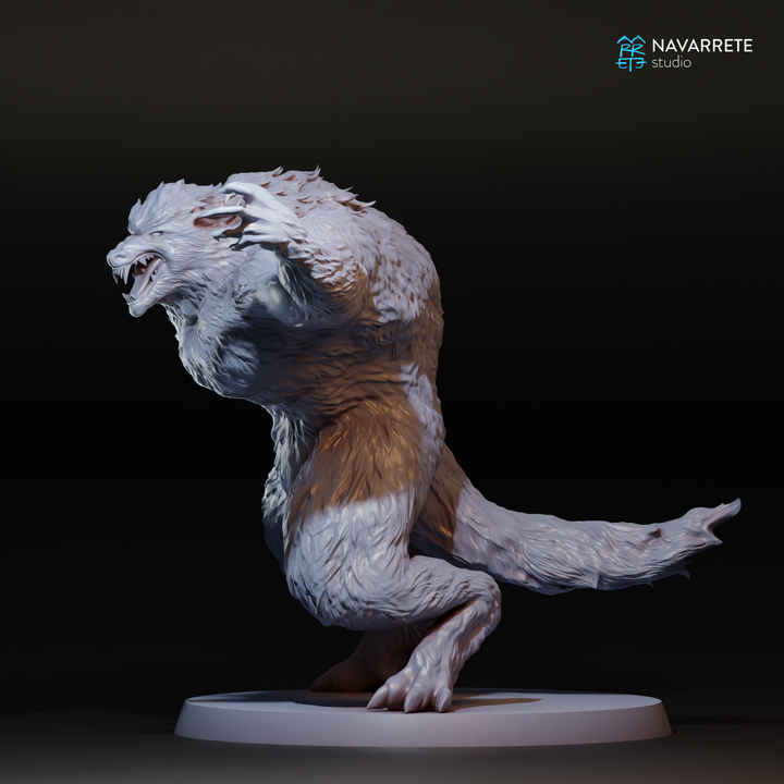 3D Printable Werewolf (Pose #3) by Navarrete Studio