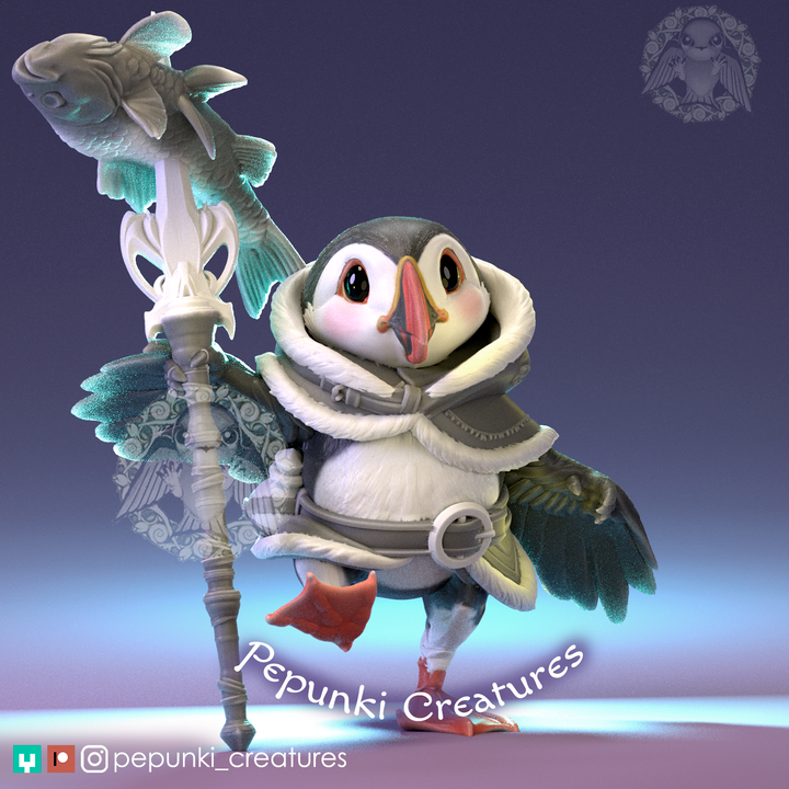 3D Printable Puffin by Pepunki Creatures
