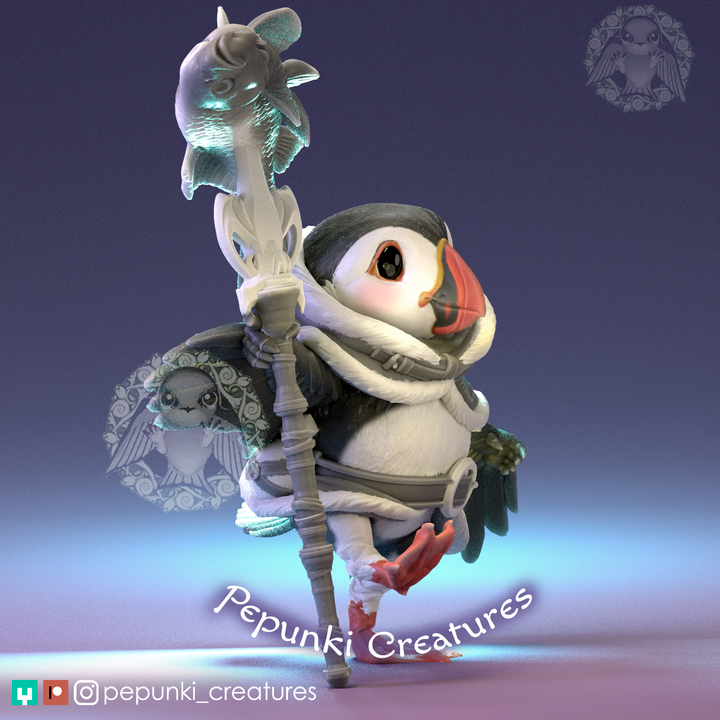 3D Printable Puffin by Pepunki Creatures