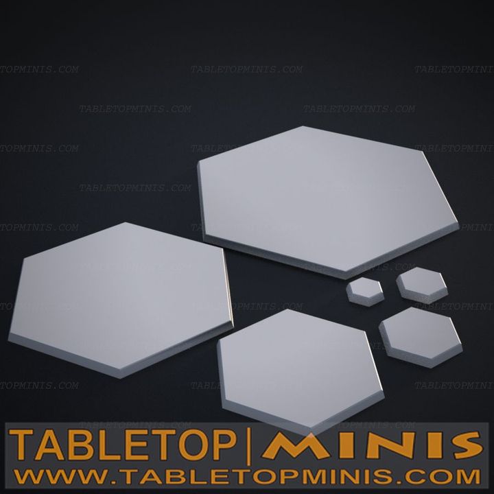 3D Printable Basic Hexagonal Base by TableTopMinis 3D Printable Basic Hexagonal Base by TableTopMinis